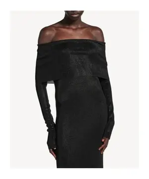 Balenciaga Off-shoulder Maxi Dress - Black
