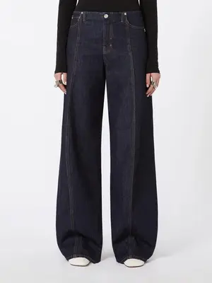 Sportmax Wide Leg Denim Trousers