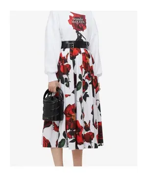 Alexander McQueen Logo Printed Drawstring Bucket Bag