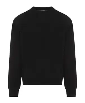 JIL SANDER Knitted Crewneck Jumper - Black