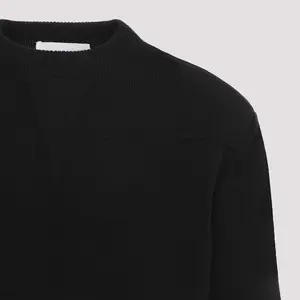 JIL SANDER Knitted Crewneck Jumper - Black