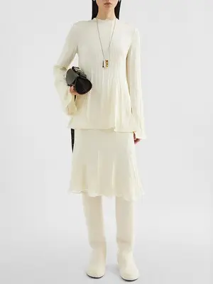 JIL SANDER Envers Satin Flared Skirt