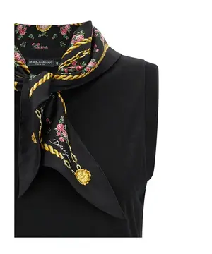 Dolce & Gabbana Sleeveless Top With Detachable Scarf