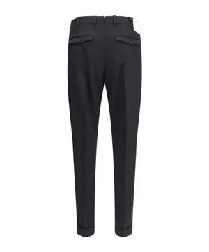 PT TORINO Pt Torinos Rebel Pleated Wool Trousers - Black