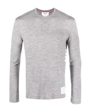 Thom Browne Logo Patch Crewneck Jumper
