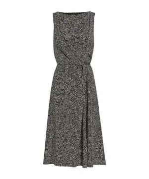 Dolce & Gabbana Sleeveless Herringbone Midi Dress - Multi-color