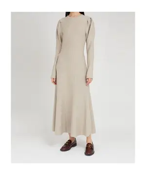 Gabriela Hearst Long Sleeve Round Neck Dress