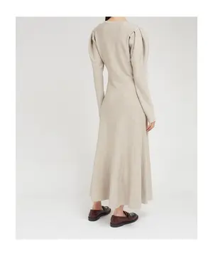 Gabriela Hearst Long Sleeve Round Neck Dress