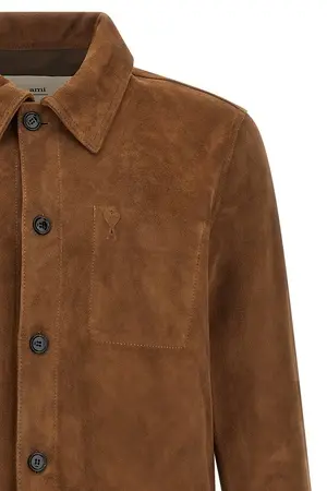 AMI Paris Logo Detailed Button-up Jacket