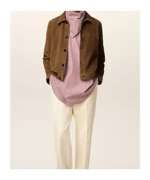 AMI Paris Logo Detailed Button-up Jacket - Hazelnut