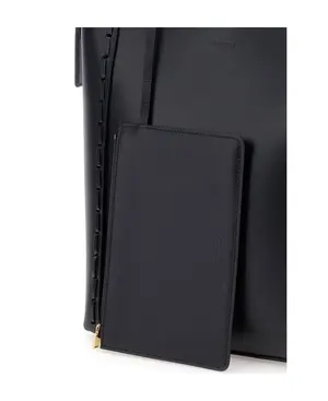 JIL SANDER Logo Embossed Rectangular Tote Bag