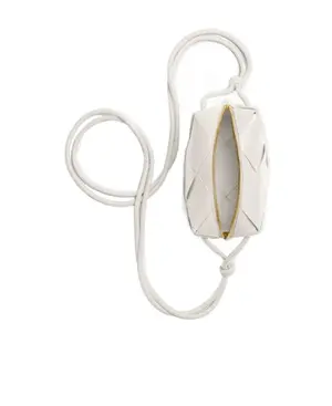Bottega Veneta Woven Design Shoulder Bag - White