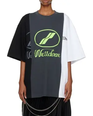 We11Done Logo-print Cotton T-shirt - Black