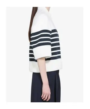 N.21 Striped High Collar Pullover