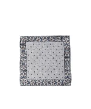 Brunello Cucinelli Geometric-print Pocket Square - Gray