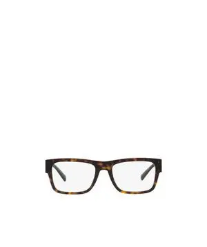 Prada Eyeglasses Rectangular Frame Tortoiseshell Effect - Brown