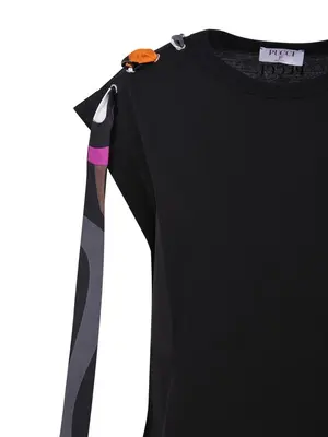 Emilio Pucci Sleeveless Graphic Print Cotton Top