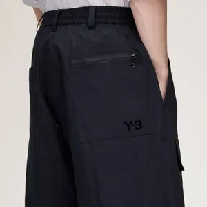 Y3 Wide Leg Cargo Shorts - Black