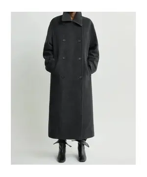 TOTEME Double-breasted Tailored Coat - Black