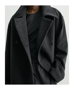 TOTEME Double-breasted Tailored Coat - Black