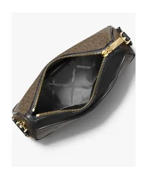 Michael Kors Jet Set Logo Lettering Medium Crossbody Bag - Black