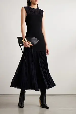 Proenza Schouler Sleeveless Layered Pleated Dress