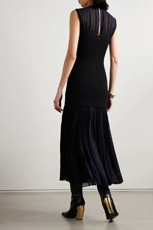 Proenza Schouler Sleeveless Layered Pleated Dress