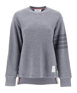 Thom Browne Crewneck Jumper With Signature Stripes - No