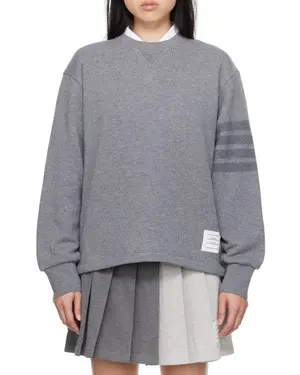 Thom Browne Crewneck Jumper With Signature Stripes