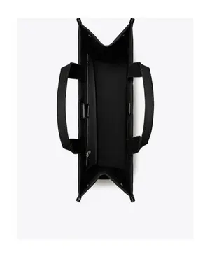 Tory Burch Ella Double T Logo Detailed Tote Bag - Black