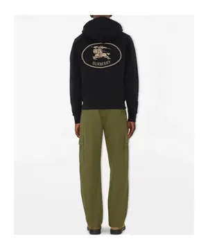 Burberry Zip-up Embroidered Hoodie