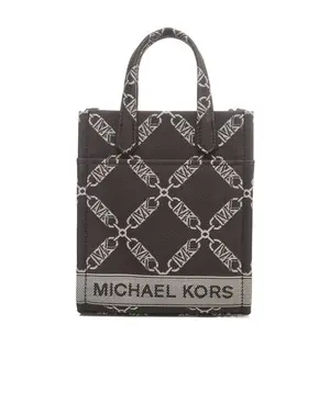 Michael Kors Empire Logo Detailed Top Handle Bag - Black
