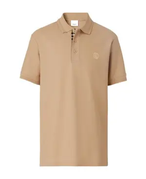 Burberry Logo Embroidered Polo Shirt - Nude