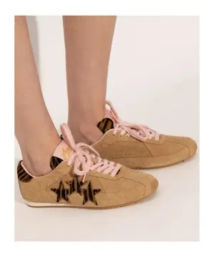 Amiri Zebra Pacific Flat Sneakers - Brown