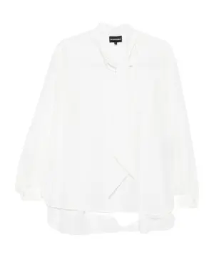 Emporio Armani Long Sleeve Bow Detail Blouse - No