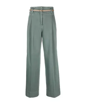 Peserico Belted Wide-leg Trousers