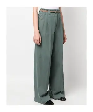 Peserico Belted Wide-leg Trousers