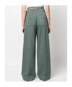 Peserico Belted Wide-leg Trousers