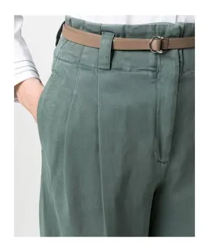 Peserico Belted Wide-leg Trousers