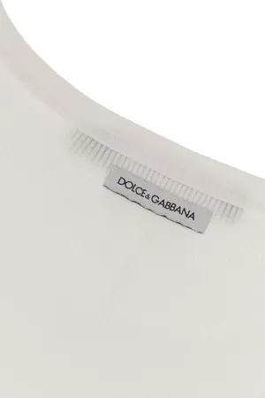 Dolce & Gabbana Crewneck Tank Top With Logo Patch - No
