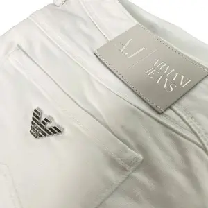 Emporio Armani Embellished Logo Jeans - Gray