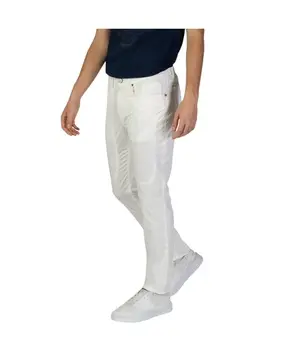 JECKERSON Tailored Casual Pants With Belt Loops - White