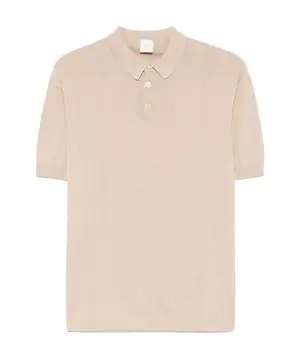 Eleventy Short Sleeved Knit Polo Shirt