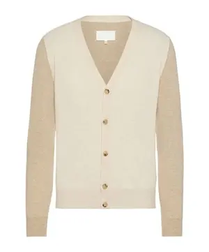 MAISON MARGIELA V-neck Cardigan With Contrast Elbow Patches - Null