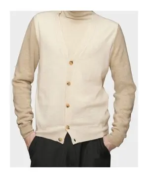 MAISON MARGIELA V-neck Cardigan With Contrast Elbow Patches - Null