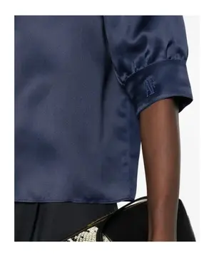 Alberta Ferretti Short-sleeve Collared Shirt - Blu