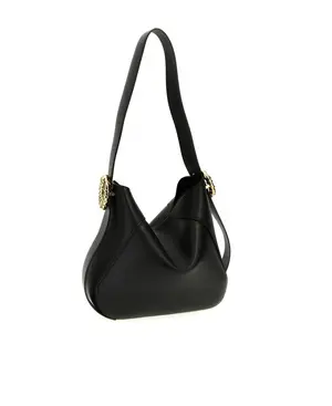 LANVIN Logo Embossed Melodie Hobo Bag