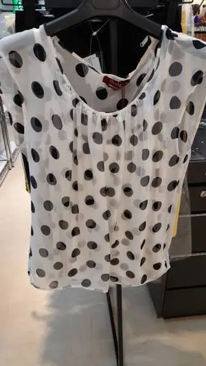 Max Mara Polka Dot Crew Neck Top