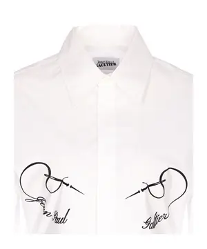 JEAN PAUL GAULTIER Long Sleeve Printed Shirt With Lapel - No