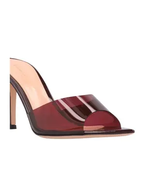 GIANVITO ROSSI Elle 85mm Leather Mules - Brown